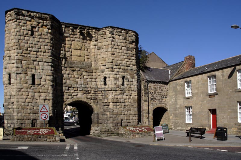 Alnwick town centre stock photo. Image of medieval, duke - 3171438