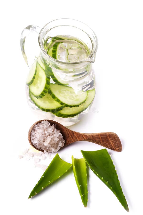 Aloe and sea salt stock image. Image of isolated, cook - 49185351