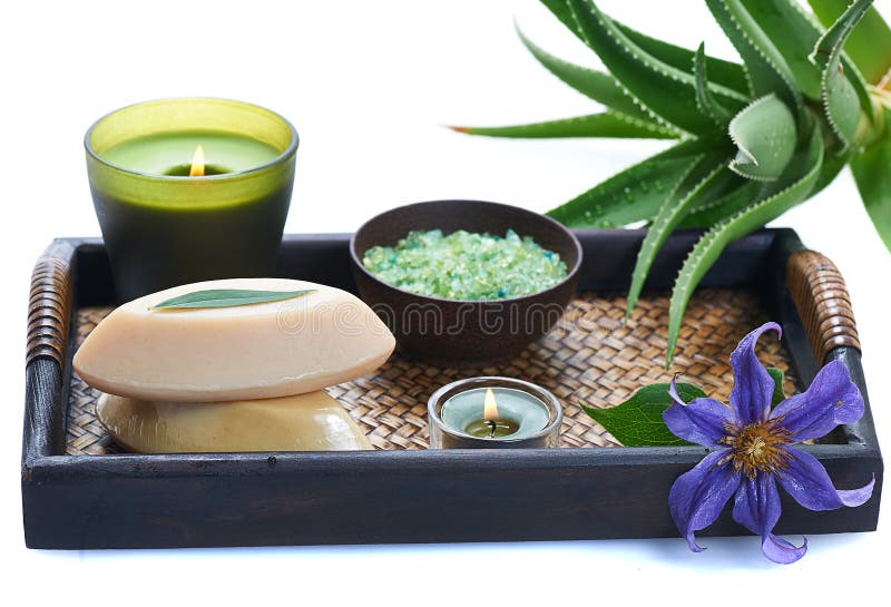 Aloe spa stock photo. Image of green, flame, aromatherapy - 36888616