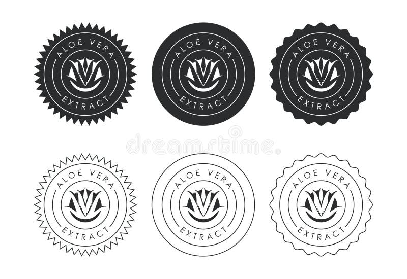 Aloe Vera Extract Icon Design Illustration. Aloe Vera Badge Label for ...