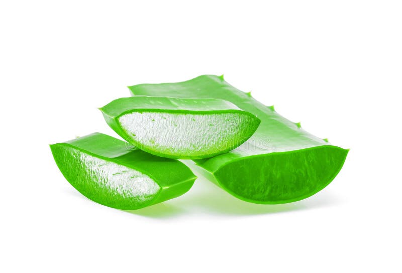 Aloe Vera Fresh Leaf on White Stock Image - Image of care, plant: 180663097