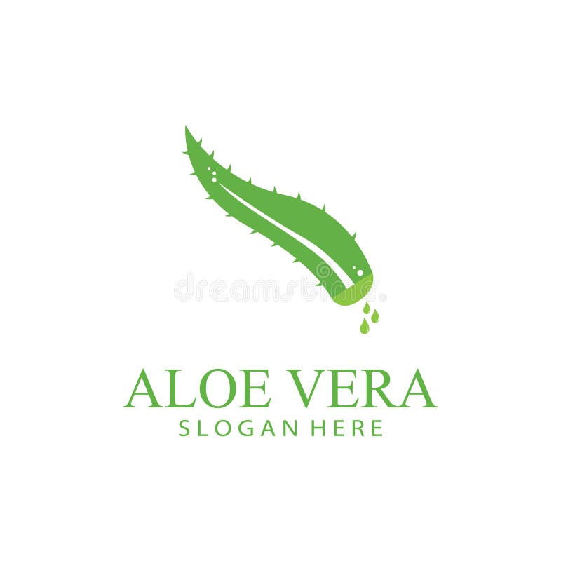 Aloe Vera Logo Design Vector Illustration Template Stock Vector ...
