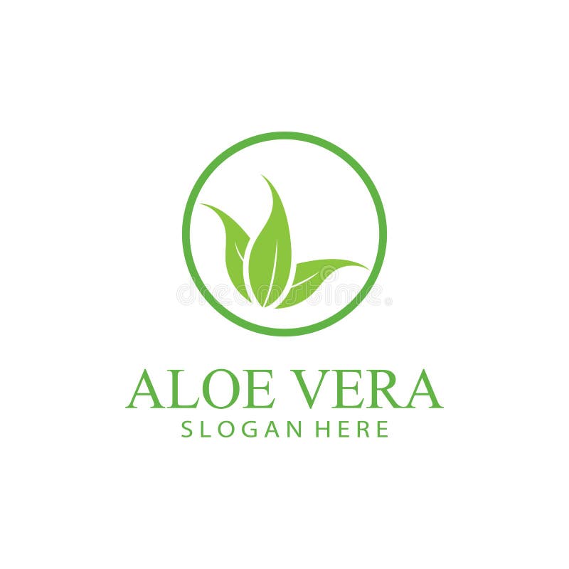 Aloe Vera Logo Design Vector Illustration Template Stock Vector ...