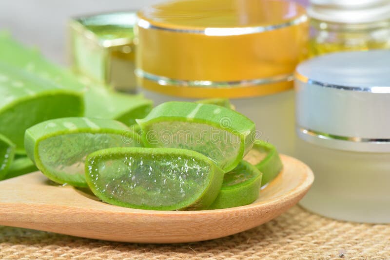 Aloe Vera Use in Spa for Skin Care Stock Image - Image of succulent ...