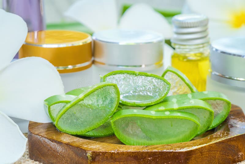 Aloe Vera Use in Spa for Skincare Stock Photo - Image of spiked, herbal ...