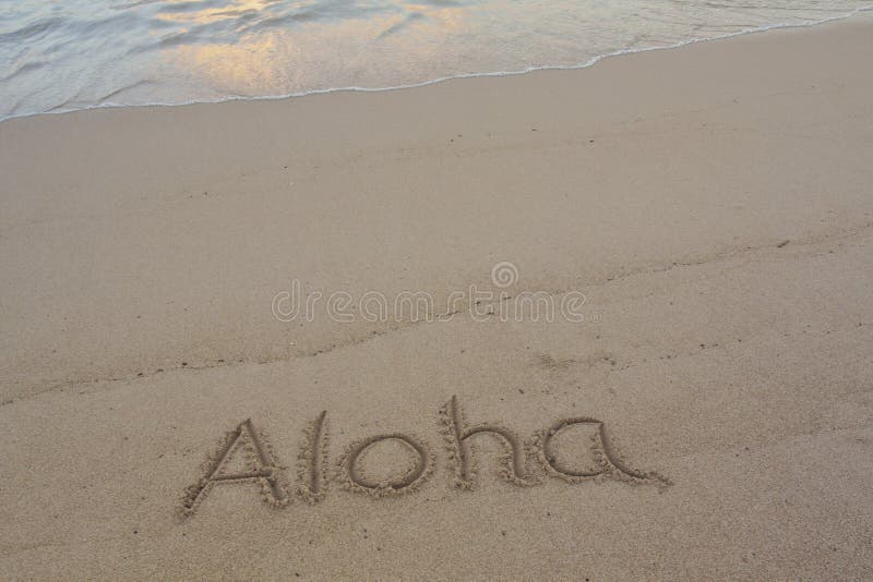 Aloha stock image. Image of written, hawaiian, beach - 19952199