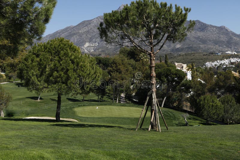 Aloha Campo De Golfe Em Marbella, Spain Imagem de Stock - Imagem de ...