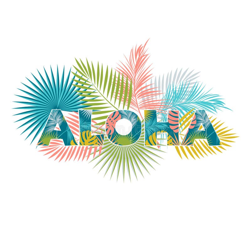 Aloha Hawaï Aloha Conception De T-shirt Illustration de Vecteur ...