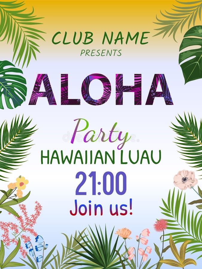 Aloha Hawaii. Aloha T-Shirt Design Stock Vector - Illustration of cover ...