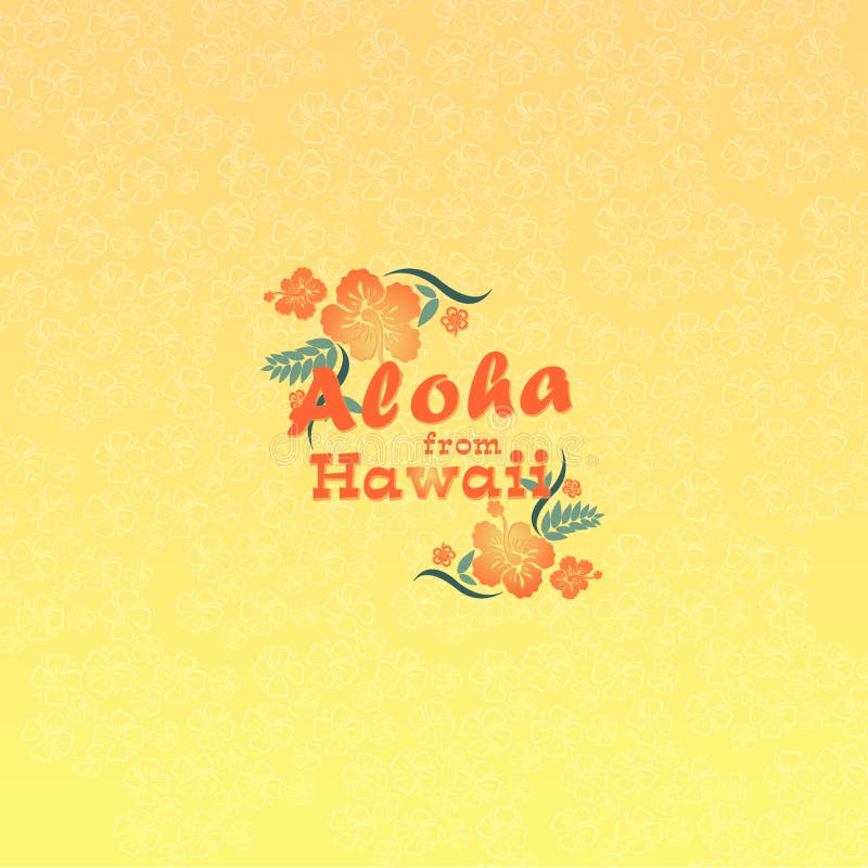 Hawaii Vintage Card stock vector. Illustration of hawaii - 32388793