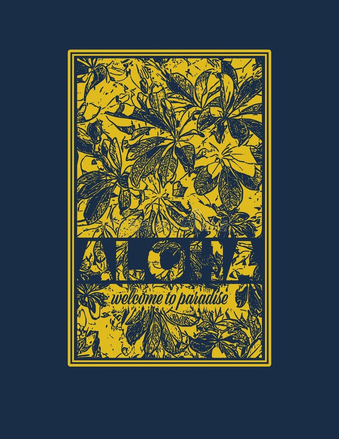 Aloha Hawaii Creative Design Element. Stock Vector - Illustration of ...