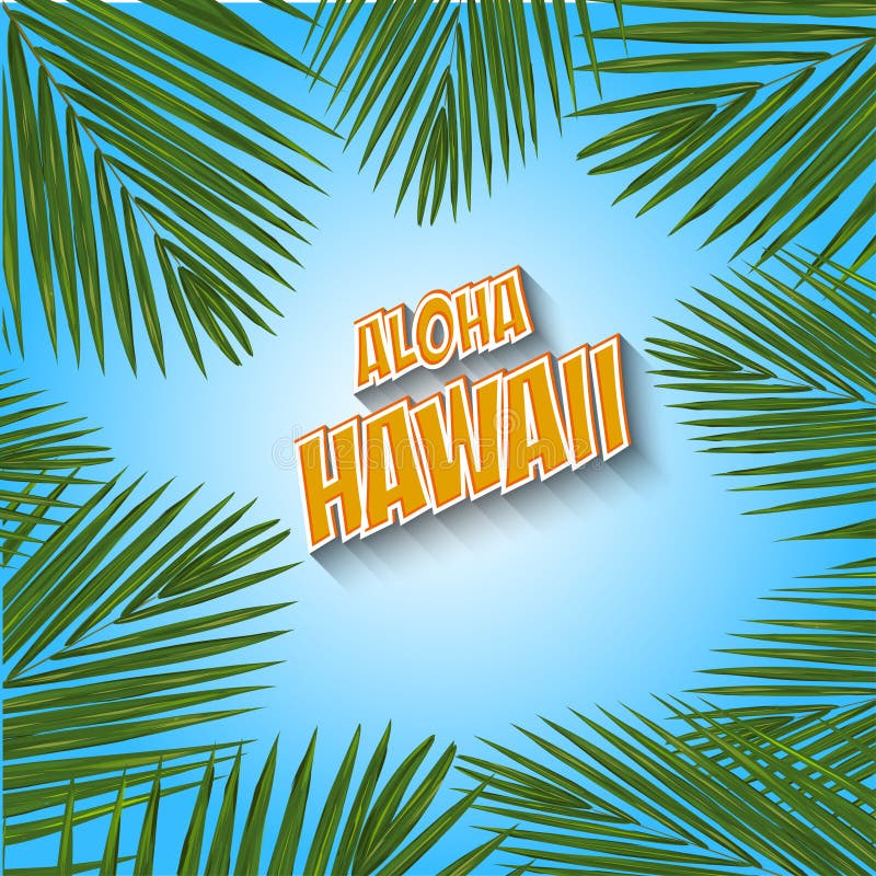 Aloha Hawaii. Hand Lettering with Exotic Flowers Stock Vector ...