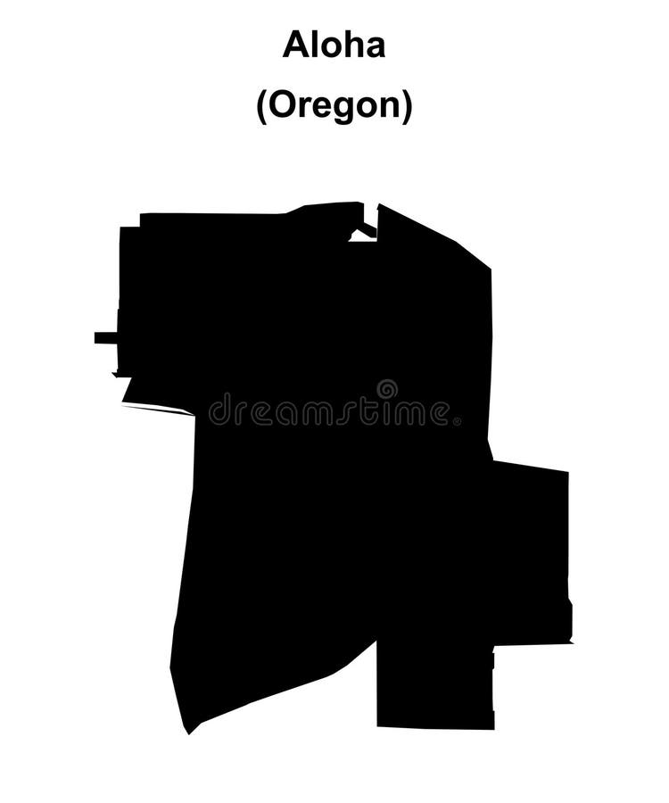 Aloha outline map stock vector. Illustration of isolated - 357530040