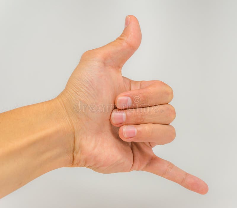 Hawaiian Shaka Sign Silhouette Stock Image - Image of silhouette ...