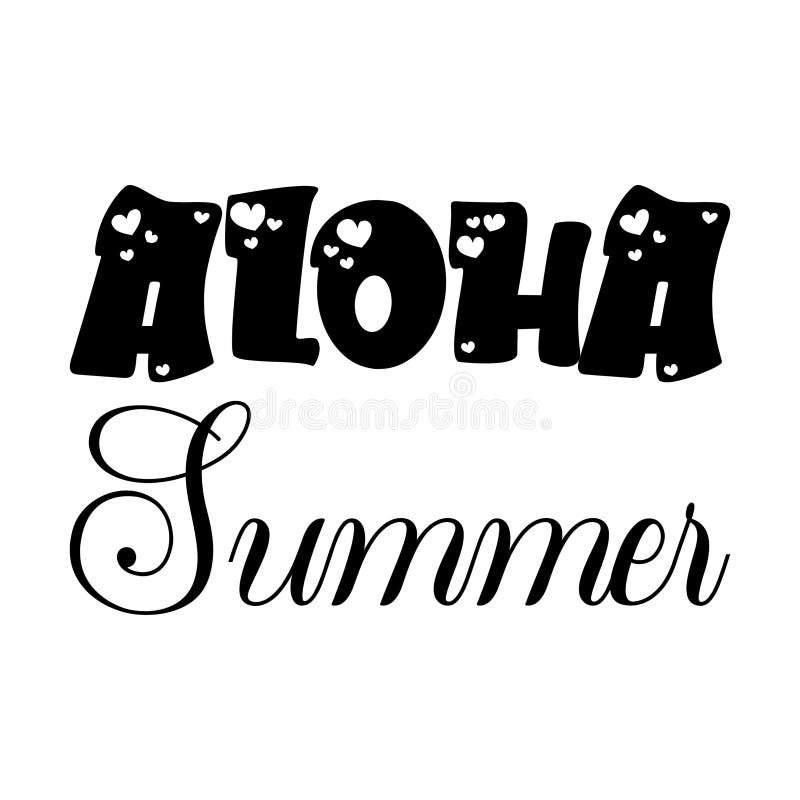 Aloha Summer stock vector. Illustration of clounds, blue - 95999801