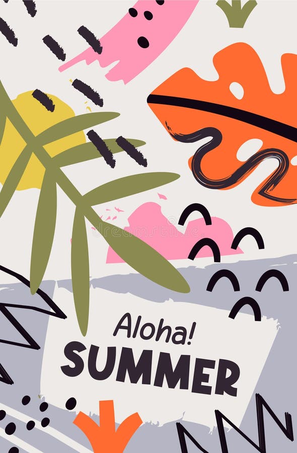 Aloha Summer stock vector. Illustration of decorative - 96072626