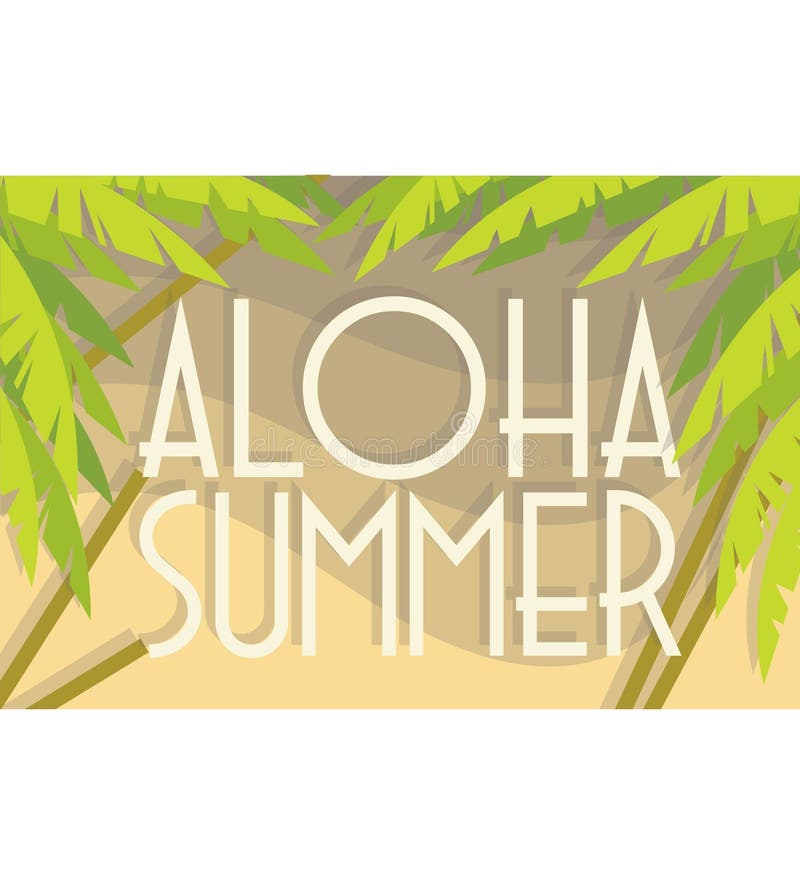 Aloha Summer stock vector. Illustration of coconut, beach - 95999791