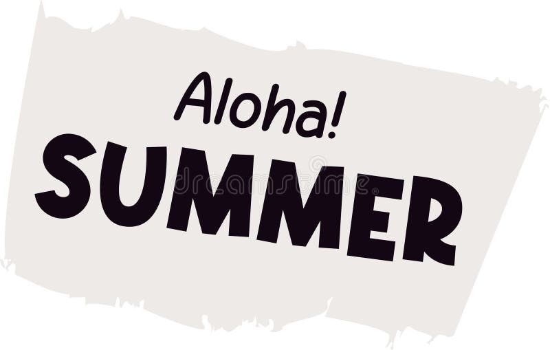 Aloha Summer Lettering Sticker Stock Vector - Illustration of design ...