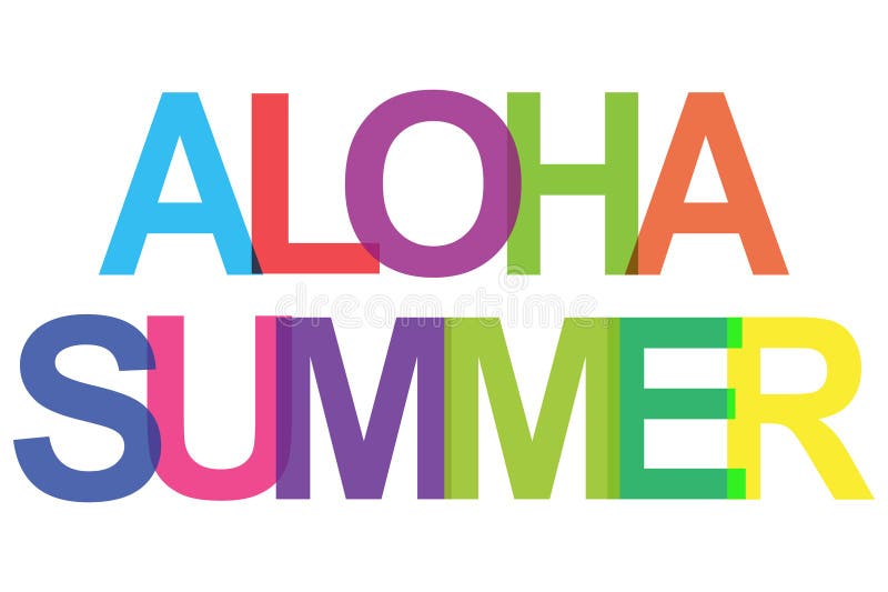 Aloha Summer stock vector. Illustration of decorative - 96072626