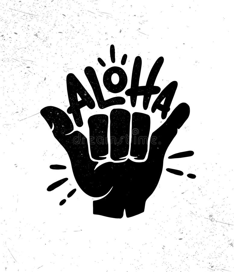 Aloha. Surfing Quote Graphics, Logos, Labels and Badges Stock Vector ...