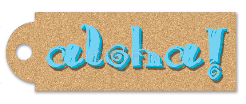 Aloha tag stock illustration. Illustration of turquoise - 630436