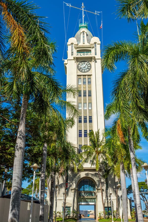 Aloha Tower imagen de archivo editorial. Imagen de hawai - 57332754