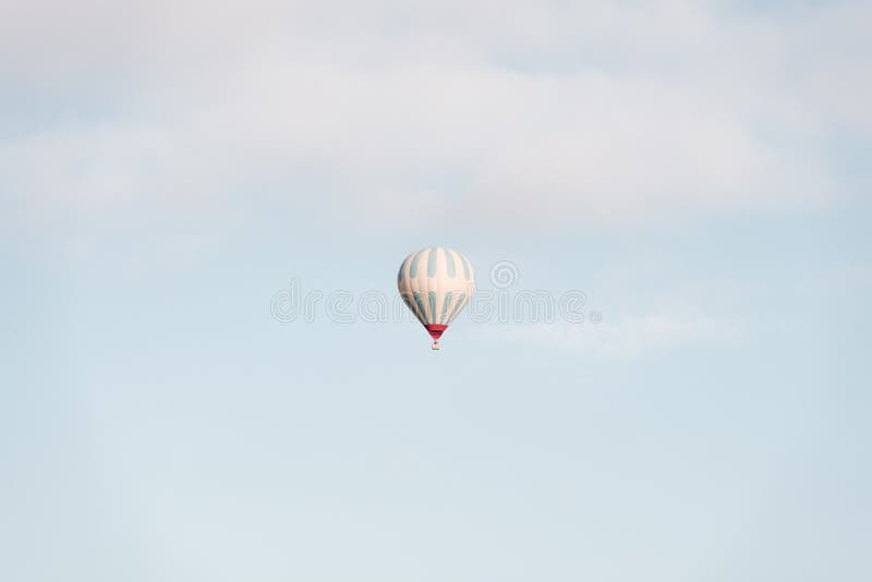 Alone balloon in the sky stock photo. Image of cappadokya - 93816752