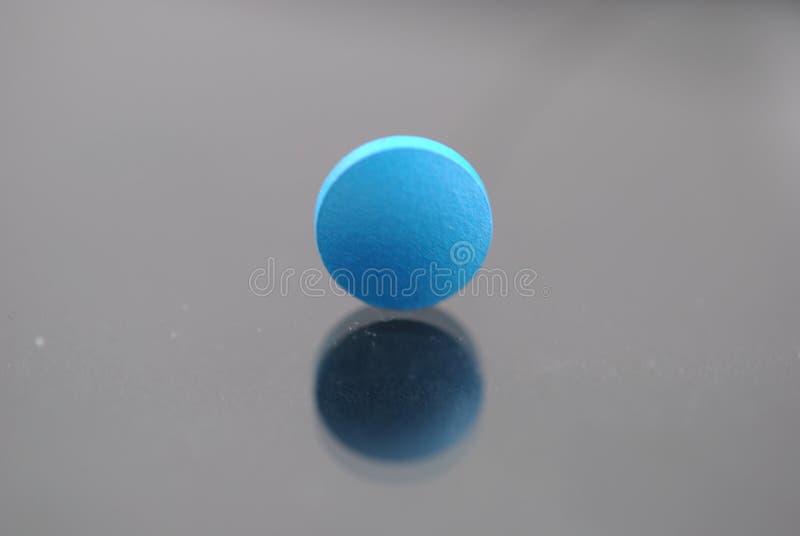 Bright Blue Round Pills on White Background Stock Photo - Image of ...