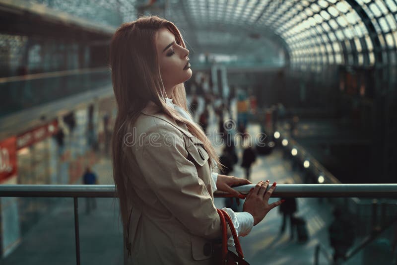 Alone in a crowd stock photo. Image of emotional, city - 263752150