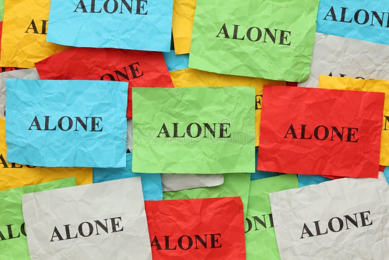 Alone stock photo. Image of torn, studio, adhesive, note - 44866226