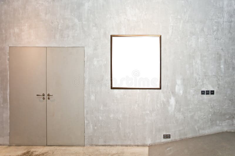 Alone frame on cement wall stock image. Image of city - 14689285