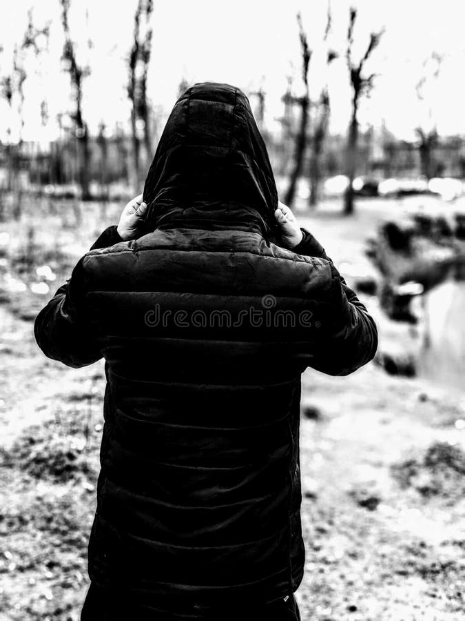 Alone stock photo. Image of kashmir, saqlain, blackandwhite - 203703884