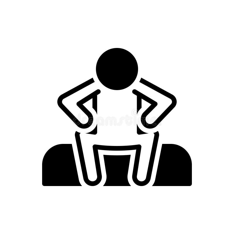 Black Solid Icon for Alone, Lonely and Lone Stock Vector - Illustration ...