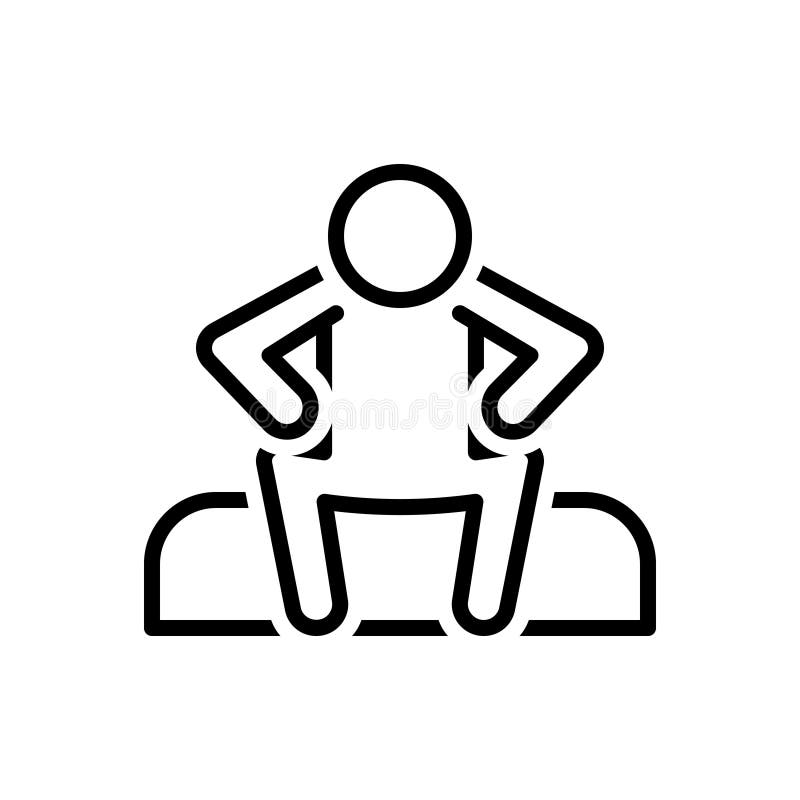 Black Line Icon for Alone, Lonely and Single Stock Vector ...