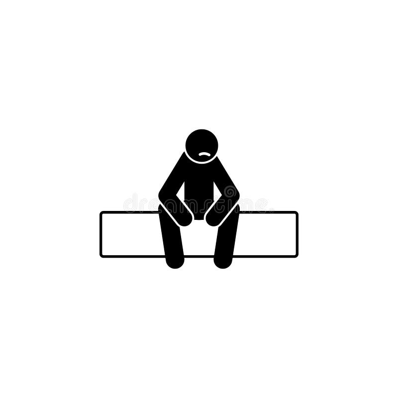 Alone, Lonely Icon. Element of Man Negative Character Icon for Mobile ...