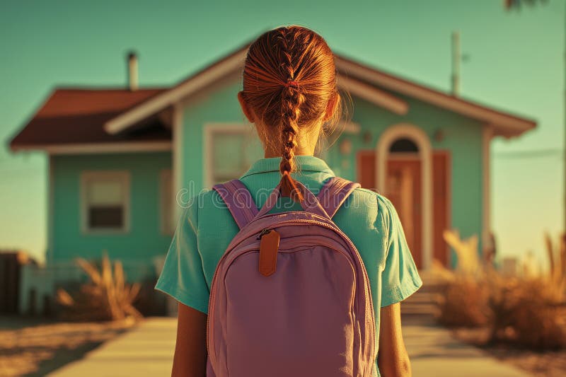 Alone in a Maroon Uniform, the Student Makes Their Way To Classrooms ...