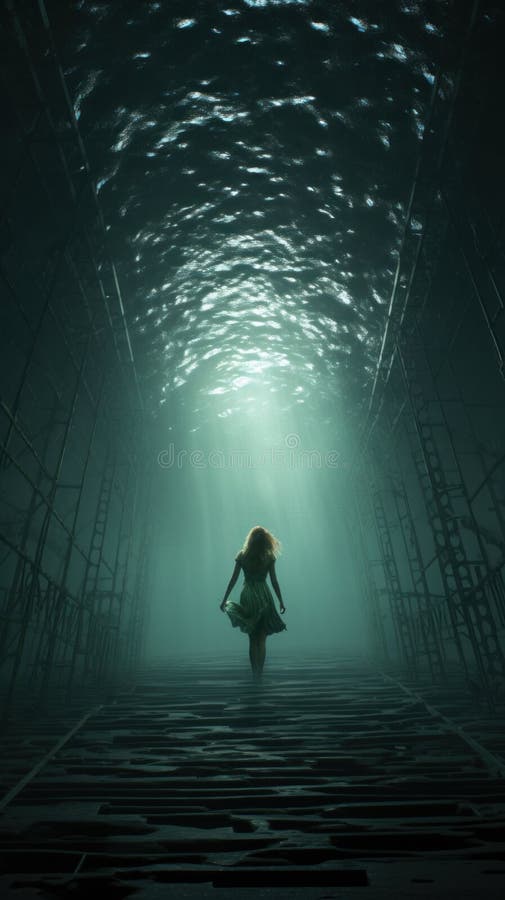 Alone in the ocean stock image. Image of imagination - 309629143