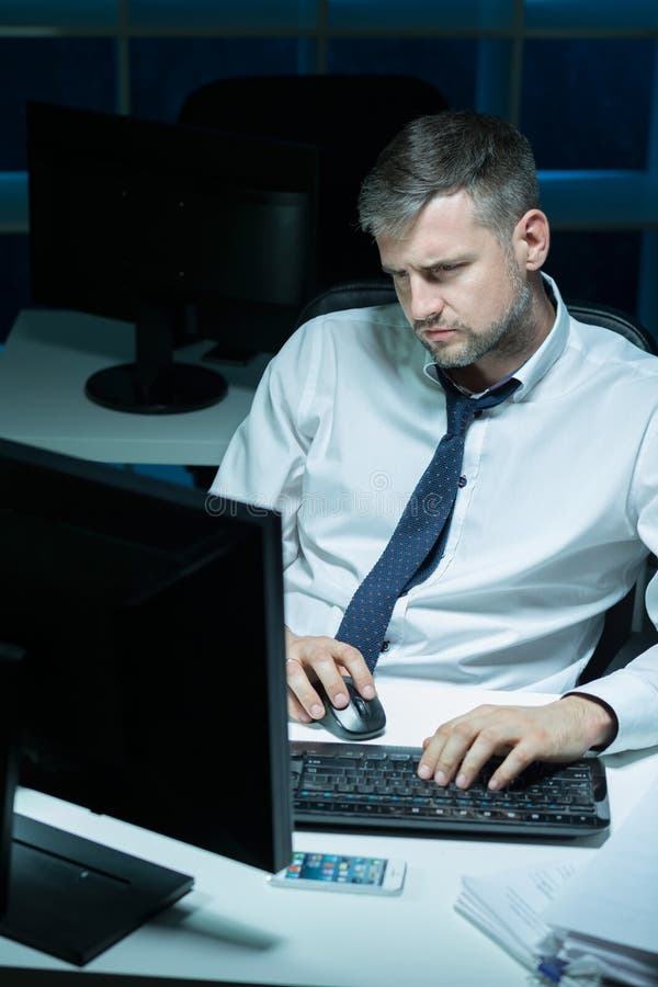 Alone in office stock photo. Image of office, shift, color - 63726058
