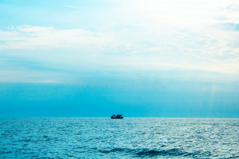Alone in seascape stock image. Image of island, cloud - 59859653