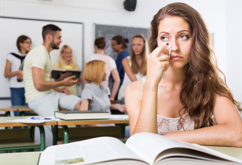 Alone student stock photo. Image of frightened, pressure - 56273762