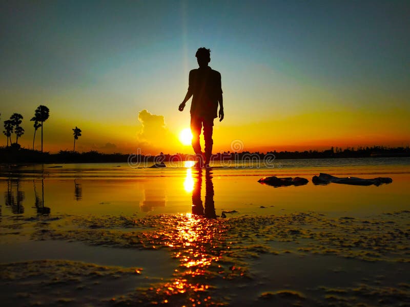 Alone Sunset Lifesucks Nature Beach Stock Photo - Image of nature ...