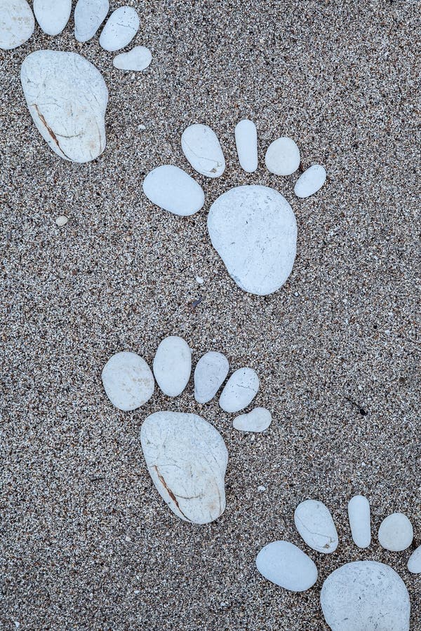 Alone trace footprint stock image. Image of brown, footprint - 33481941