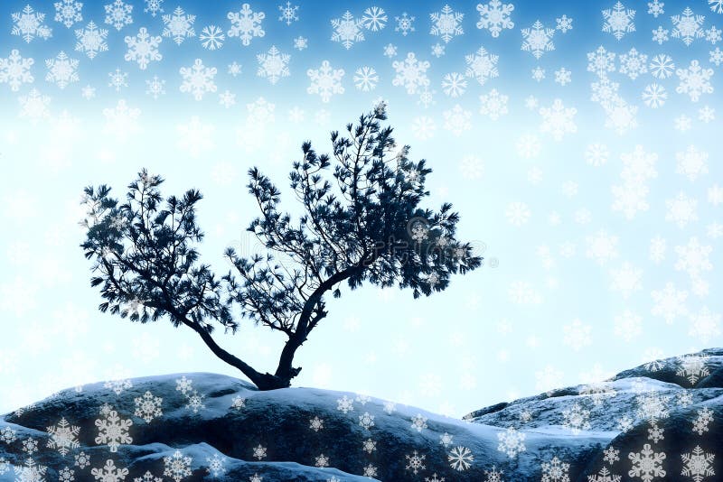 Alone tree stock illustration. Illustration of floor, create - 9741538