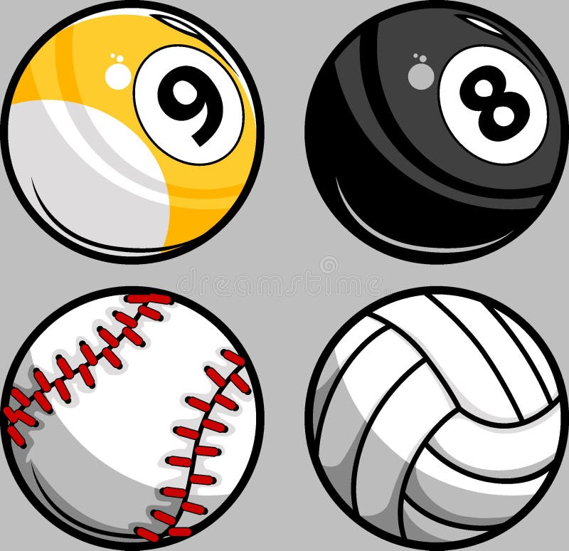 Set Ball VECTOR ILLUSTRATION Stock Vector - Illustration of silver ...