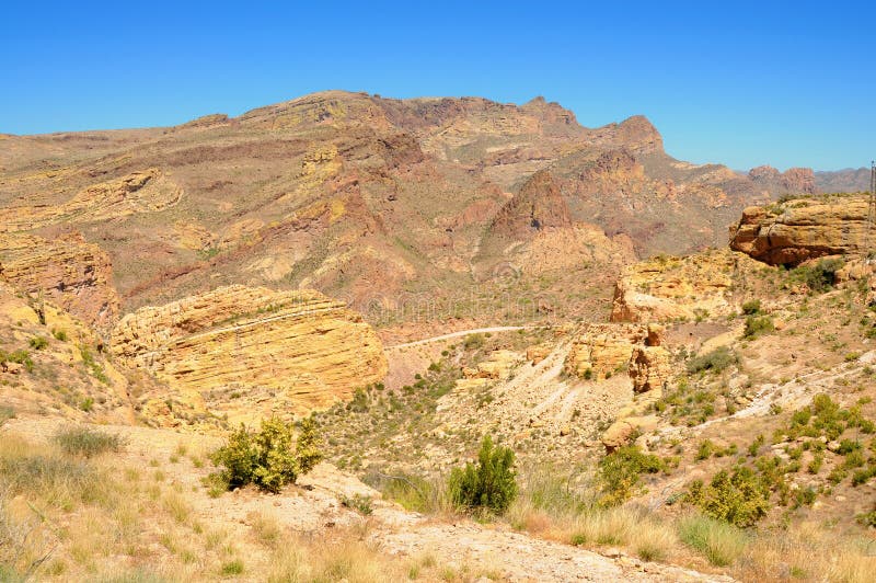 Along the Apache Trail Arizona Stock Image - Image of apache, tourism ...