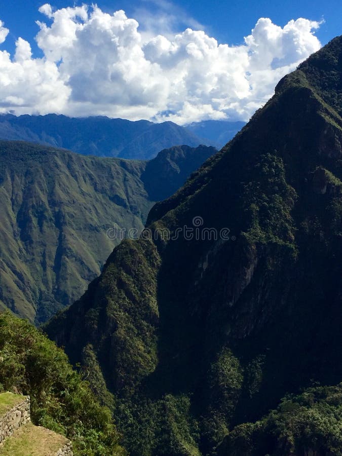 Along the Inca Trail stock photo. Image of picchu, cliff - 106303110