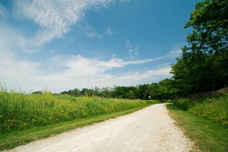Along the path stock photo. Image of grass, green, blue - 23434418