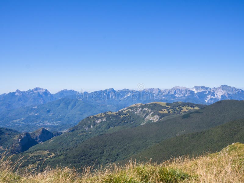 Along the Path Towards the Summit of the Mountain Stock Image - Image ...