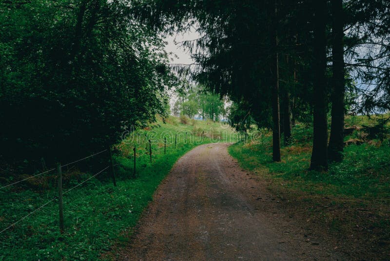 Along the Pilgrimage Route between Hoff and Balke Medieval Churc Stock ...