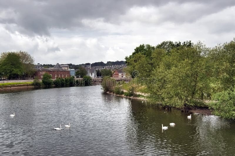 Exeter The River Exe Devon UK Editorial Image - Image of people, skies ...